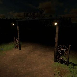Old Wooden Farm Entrance v1.0 FS22 Mod | Farming Simulator 22 Mod