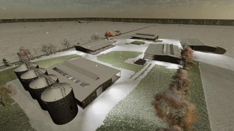 Pack Of Five Rustic Machine Sheds v1.1 FS22 Mod | Farming Simulator 22 Mod