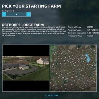 Pick Your Starting Farm v1.0 FS22 Mod | Farming Simulator 22 Mod