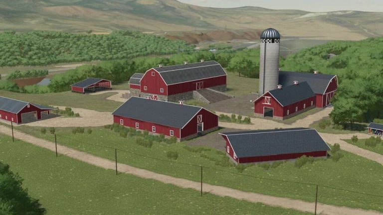 Red Barn Pack v1.0 FS22 Mod | Farming Simulator 22 Mod