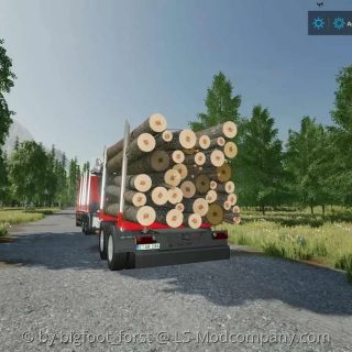 Tandem Forest trailer v1.0.3 FS22 Mod | Farming Simulator 22 Mod