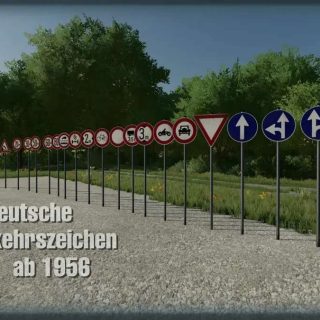 Traffic signs DE 1956 v1.0 FS22 Mod | Farming Simulator 22 Mod