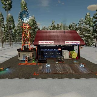 Water Station and Electric Charge v1.1 FS22 Mod | Farming Simulator 22 Mod
