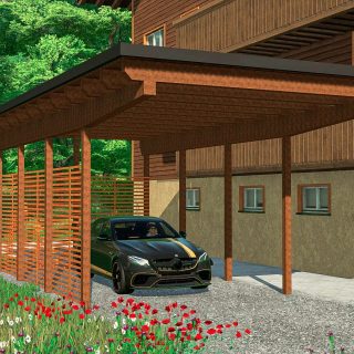 Wooden Carport V1.0 FS22 Mod | Farming Simulator 22 Mod