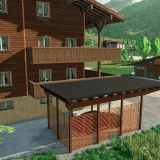 Wooden Carport V1.0 FS22 Mod | Farming Simulator 22 Mod