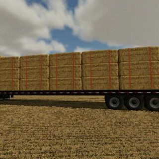 53' Dropdeck Trailer Autoload Bales v2.0 FS22 Mod | Farming Simulator ...