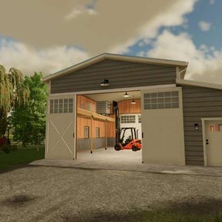 American Barn With Storage v1.0 FS22 Mod | Farming Simulator 22 Mod