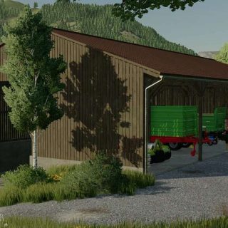 Bunker Silo With Roof v1.0 FS22 Mod | Farming Simulator 22 Mod