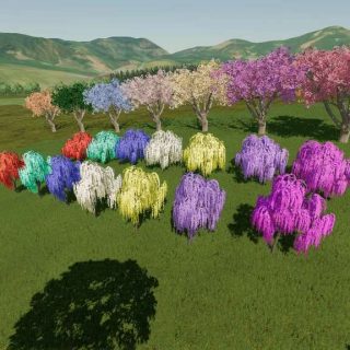 Collection Of Colorful Trees v1.0.0.1 FS22 Mod | Farming Simulator 22 Mod