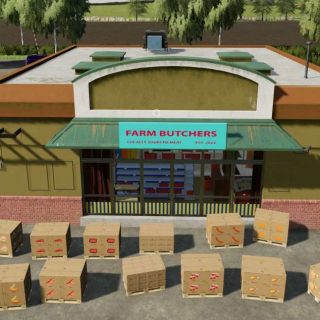 BUTCHER Market Sell Point v1.2 FS22 Mod | Farming Simulator 22 Mod