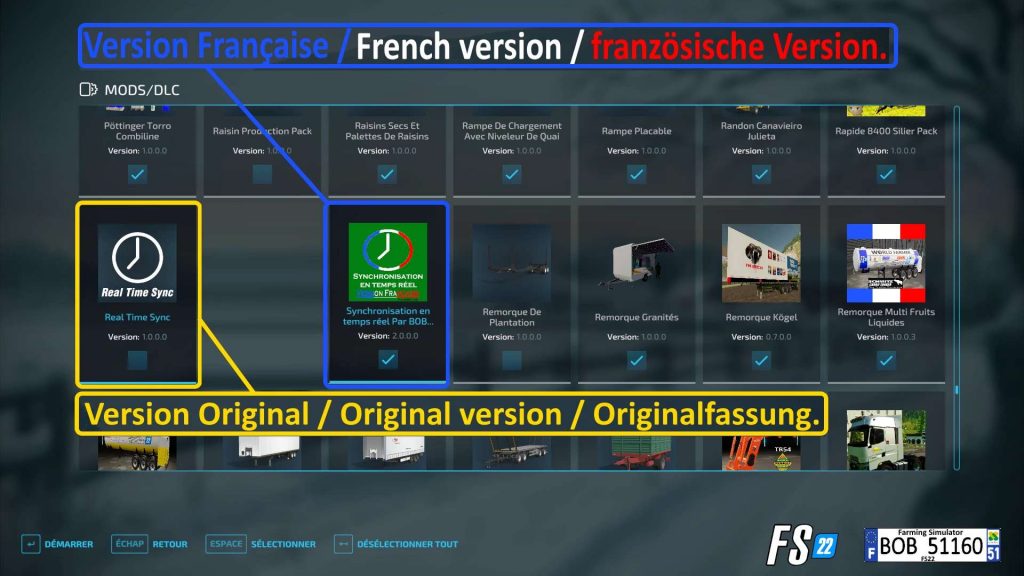 Real Time Sync By BOB51160 v1.0 FS22 Mod | Farming Simulator 22 Mod