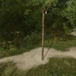 Old Wooden Light Poll v1.0 FS22 Mod | Farming Simulator 22 Mod