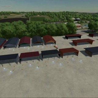 Pallet And Bale Storage v1.1 FS22 Mod | Farming Simulator 22 Mod