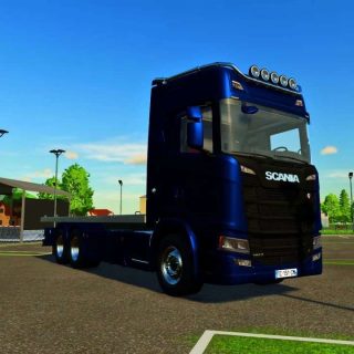 Scania S Flatbed trailer v1.0 FS22 Mod | Farming Simulator 22 Mod