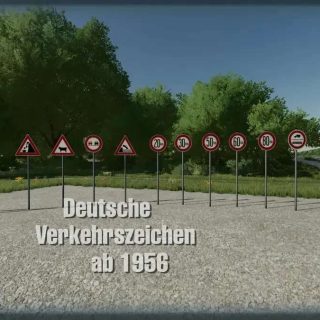 Traffic signs DE 1956 v1.1 FS22 Mod | Farming Simulator 22 Mod