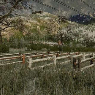 Tree Trunk Fences v1.0 FS22 Mod | Farming Simulator 22 Mod