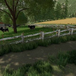 Tree Trunk Fences v1.0 FS22 Mod | Farming Simulator 22 Mod
