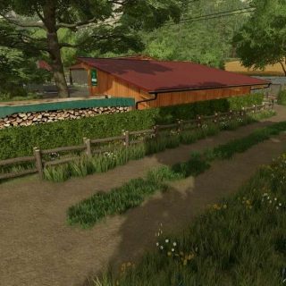 Tree Trunk Fences v1.0 FS22 Mod | Farming Simulator 22 Mod