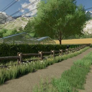 Tree Trunk Fences v1.0 FS22 Mod | Farming Simulator 22 Mod