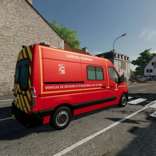 VSAV pompiers Renault master v1.0 FS22 Mod | Farming Simulator 22 Mod