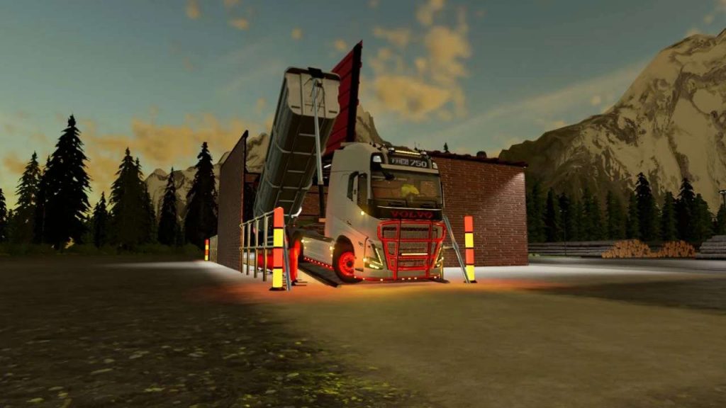 Woodchip Storage v1.0 FS22 Mod | Farming Simulator 22 Mod