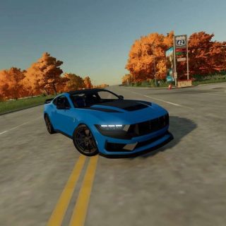 2024 Ford Mustang Dark Horse v1.0 FS22 Mod | Farming Simulator 22 Mod