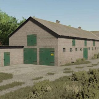 Big White Cow Barn v1.1 FS22 Mod | Farming Simulator 22 Mod