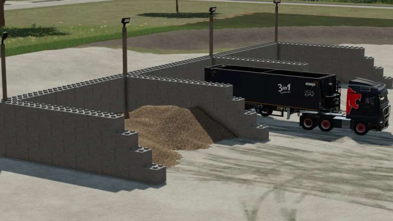 Bulk Material Bunker v1.0 FS22 Mod | Farming Simulator 22 Mod
