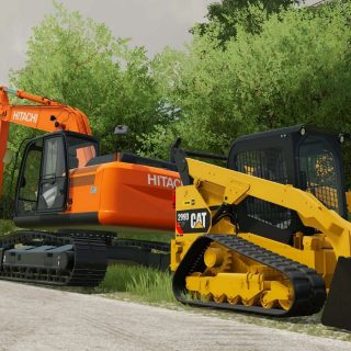 Cat Skid Steer Mega Pack v1.0 FS22 Mod | Farming Simulator 22 Mod