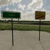 Customizable Town Sign v1.1 FS22 Mod | Farming Simulator 22 Mod