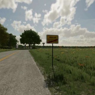 Customizable Town Sign v1.1 FS22 Mod | Farming Simulator 22 Mod