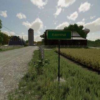 Customizable Town Sign v1.1 FS22 Mod | Farming Simulator 22 Mod