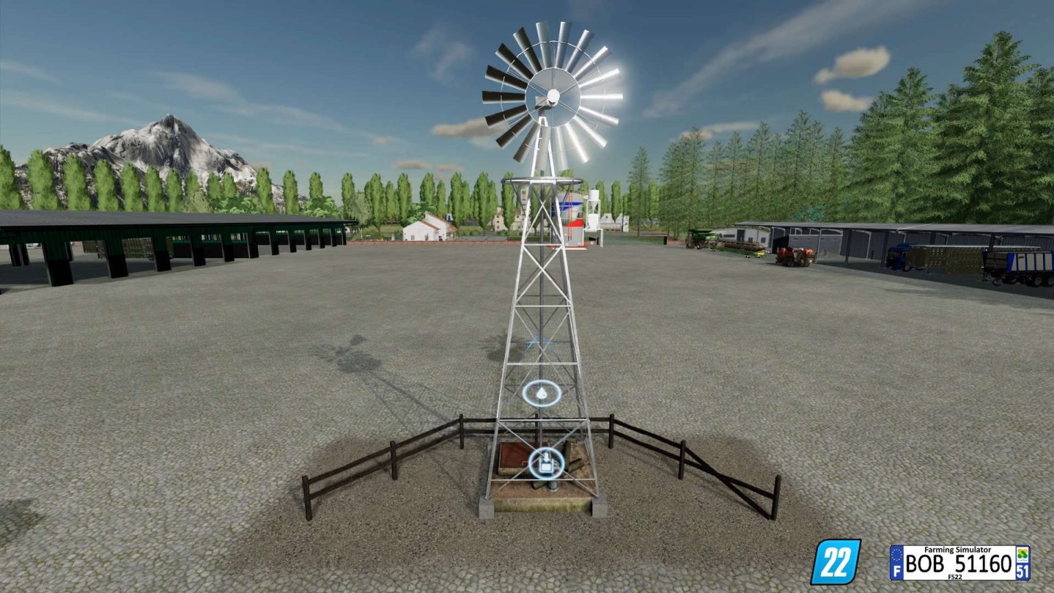 American Wind Turbine By BOB51160 v1.0 FS22 Mod | Farming Simulator 22 Mod