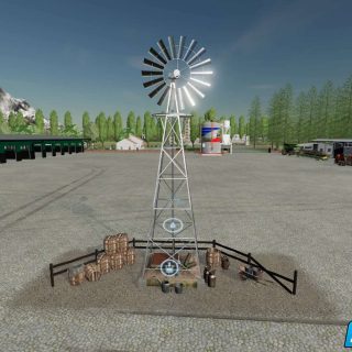 American Wind Turbine By BOB51160 v1.0 FS22 Mod | Farming Simulator 22 Mod