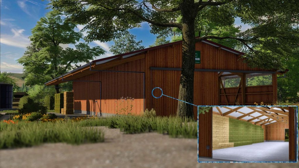 Garage Wood Mid Bale Stack Farming Dud’s Edition v1.0 FS22 Mod ...