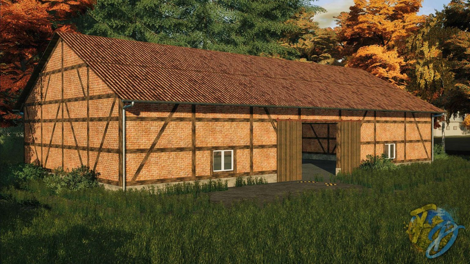 Half Timbered barn with ball storage Farming Dud’s Edition v1.0 FS22 ...