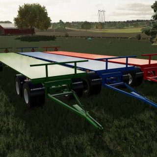 Homemade Flatbed Trailer v1.0 FS22 Mod | Farming Simulator 22 Mod