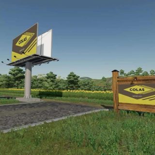 Large Colas Advertising Panel v1.0 FS22 Mod | Farming Simulator 22 Mod