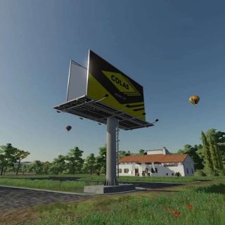 Large Colas Advertising Panel v1.0 FS22 Mod | Farming Simulator 22 Mod