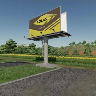 Large Colas Advertising Panel v1.0 FS22 Mod | Farming Simulator 22 Mod