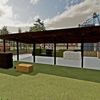 Pallet And Bale Storage Hall v1.0 FS22 Mod | Farming Simulator 22 Mod