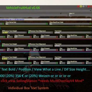 VehicleFruit Hud v0.68 Beta FS22 Mod | Farming Simulator 22 Mod