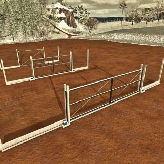 Wired Fence And Rail Gate v1.0 FS22 Mod | Farming Simulator 22 Mod