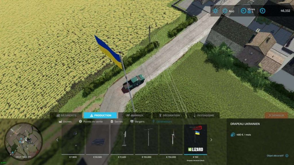 World Country Flag v2.0 FS22 Mod | Farming Simulator 22 Mod