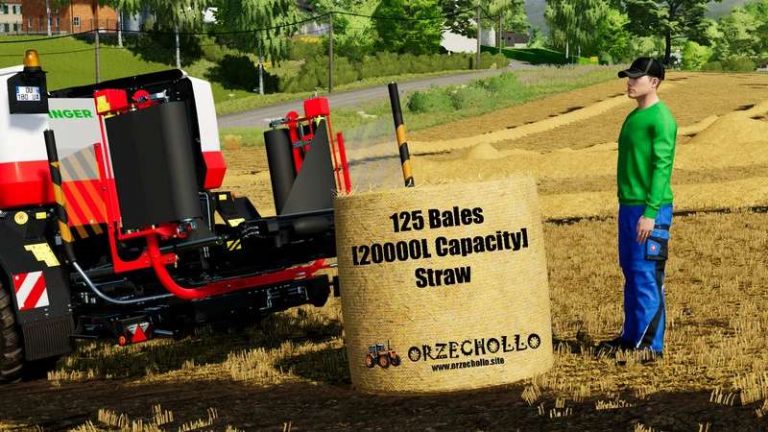 125 Round Bales STRAW Capacity 20000L v1.0 FS22 Mod | Farming Simulator ...