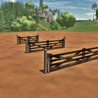 Barbed Wire Fence And Wooden Gate v1.0 FS22 Mod | Farming Simulator 22 Mod