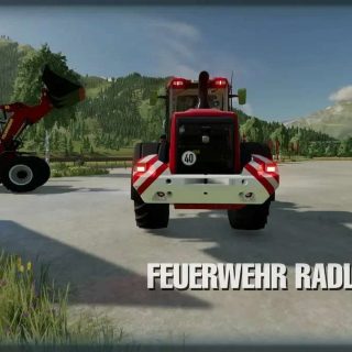 Fire Brigade Wheel Loader v1.0 FS22 Mod | Farming Simulator 22 Mod