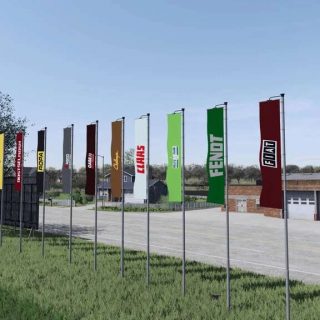 Flags Of Different Brands v1.0 FS22 Mod | Farming Simulator 22 Mod
