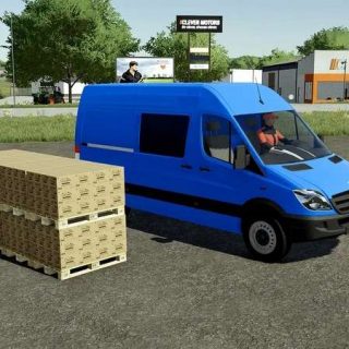 MB Sprinter 3x Palletautoload v1.2 FS22 Mod | Farming Simulator 22 Mod