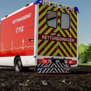 Mercedes-Benz Sprinter Strobel Ambulance v1.0 FS22 Mod | Farming ...